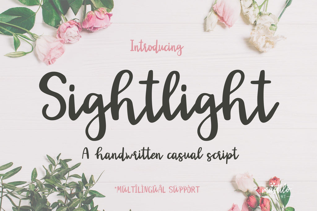 Handwritten Script Font, Sightlight - Cursive Font - So Fontsy