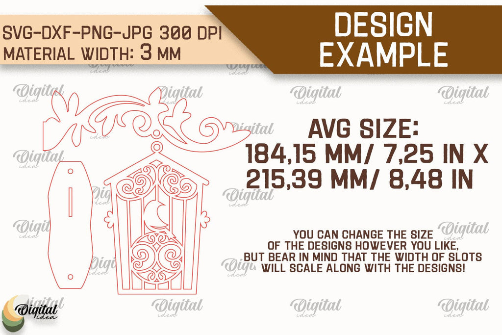 Hanging Decorative Sign SVG Bundle. Signboard Laser Cut - So Fontsy