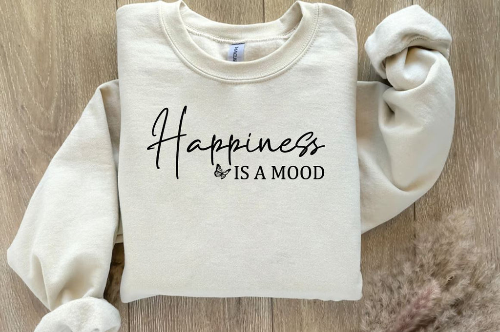 Happiness is a mood Sleeve Svg Design - So Fontsy