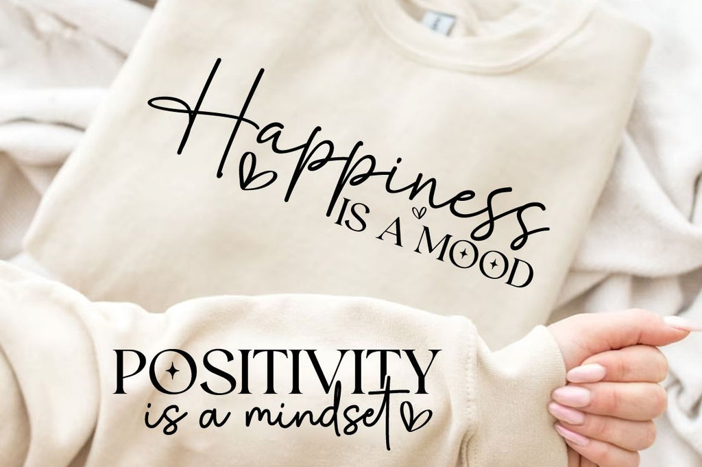 happiness is a mood SVG Sleeve Design - So Fontsy