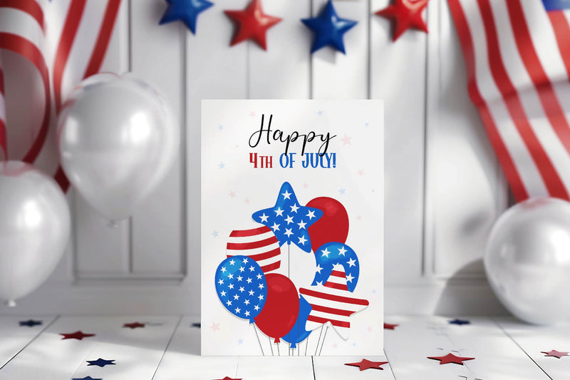 Happy 4th of July Greeting Cards | USA Independence Day | Printable ...