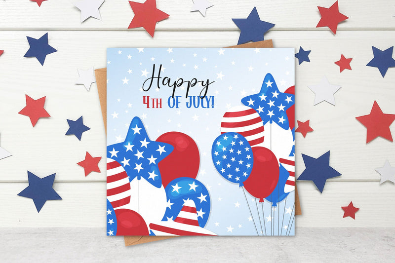Happy 4th of July Greeting Cards | USA Independence Day | Printable ...