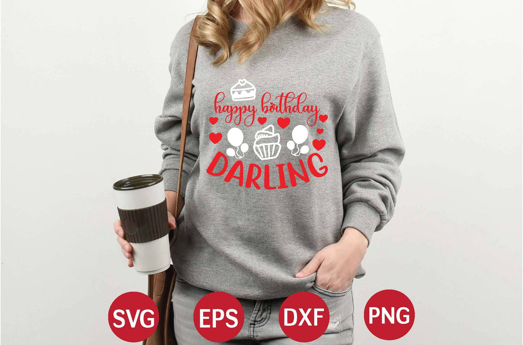 happy birthday darling svg - So Fontsy