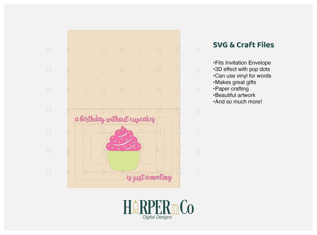Happy Birthday Meeting 3D Card SVG PNG Cut EPS File - So Fontsy