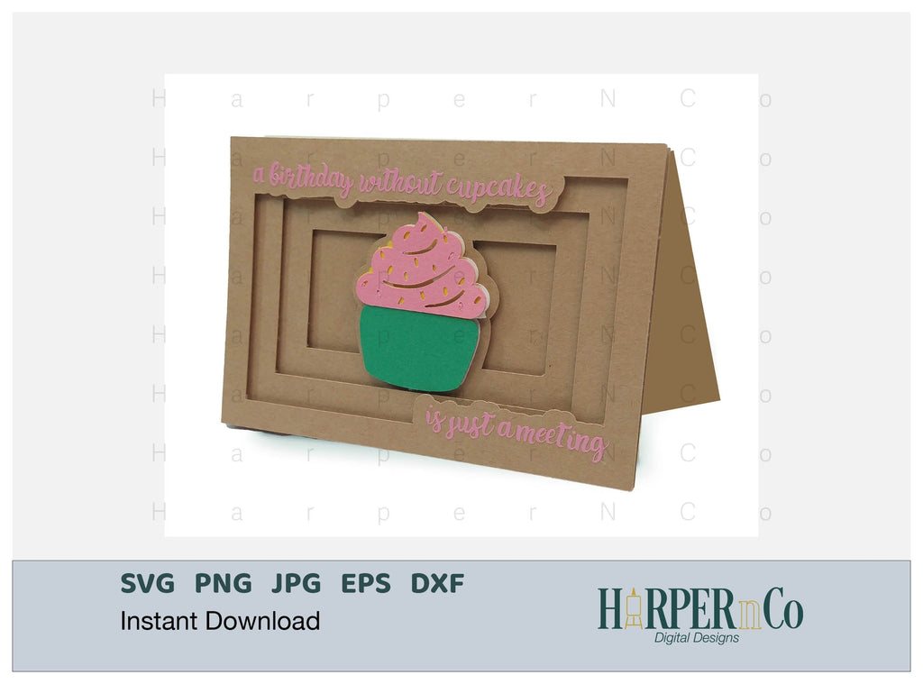 Happy Birthday Meeting 3D Card SVG PNG Cut EPS File - So Fontsy