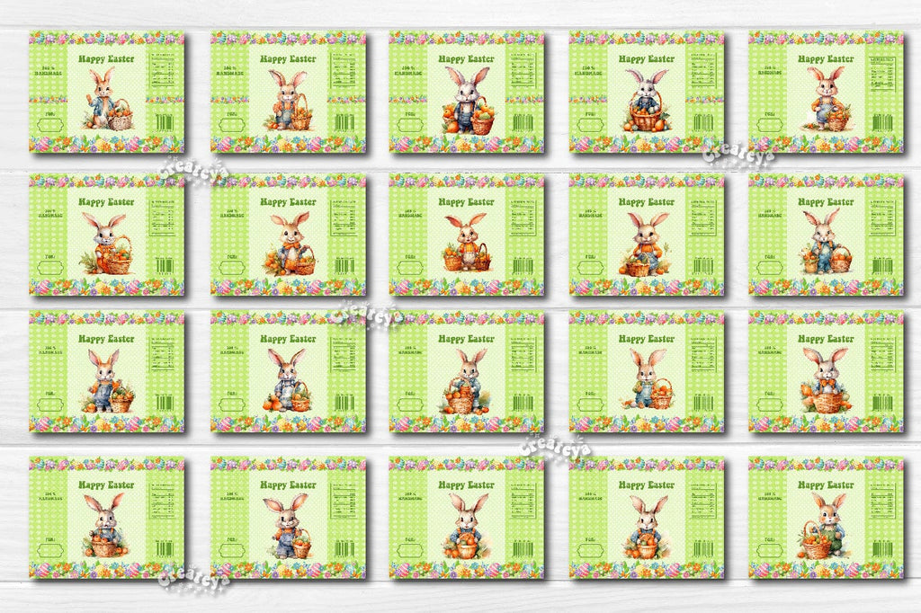 Happy easter Chip Bag template Easter Bunny Printable party favor - So ...