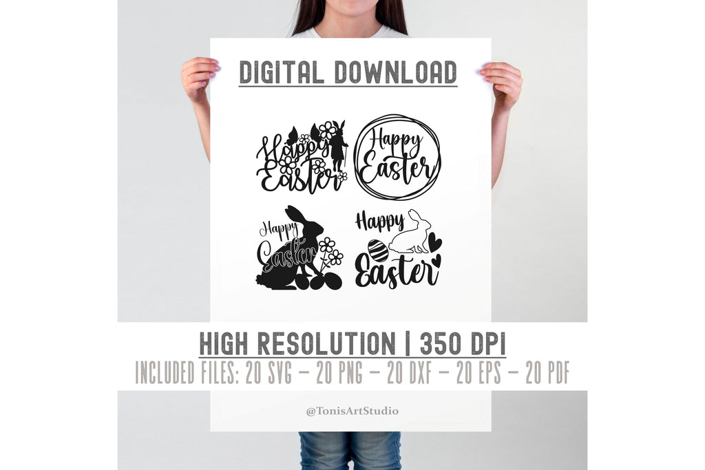 Happy Easter SVG Bundle, Easter Bunny Svg, Easter Shirts Svg - So Fontsy