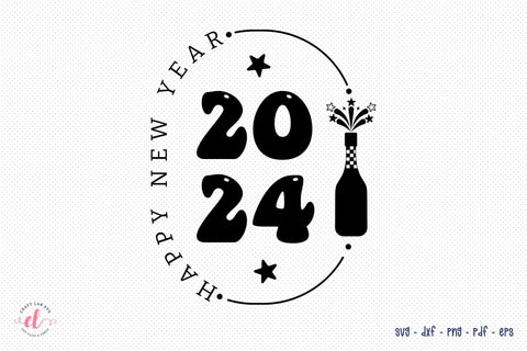 Happy New Year 2024 SVG - So Fontsy