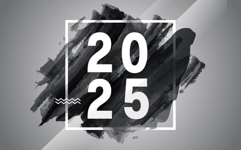 Happy New Year 2025. Vector holiday illustration with 2025 watercolor ...