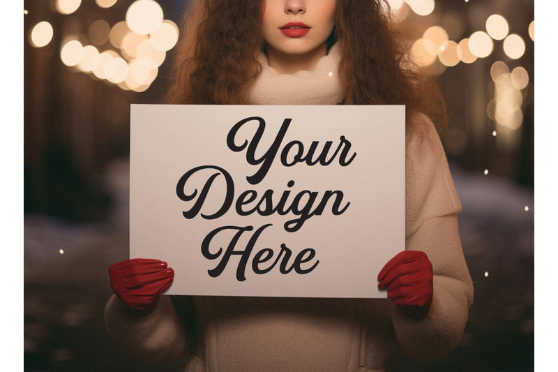 Happy New Year Mockups, New Year Mockup, Happy New Year Girl Mockups ...