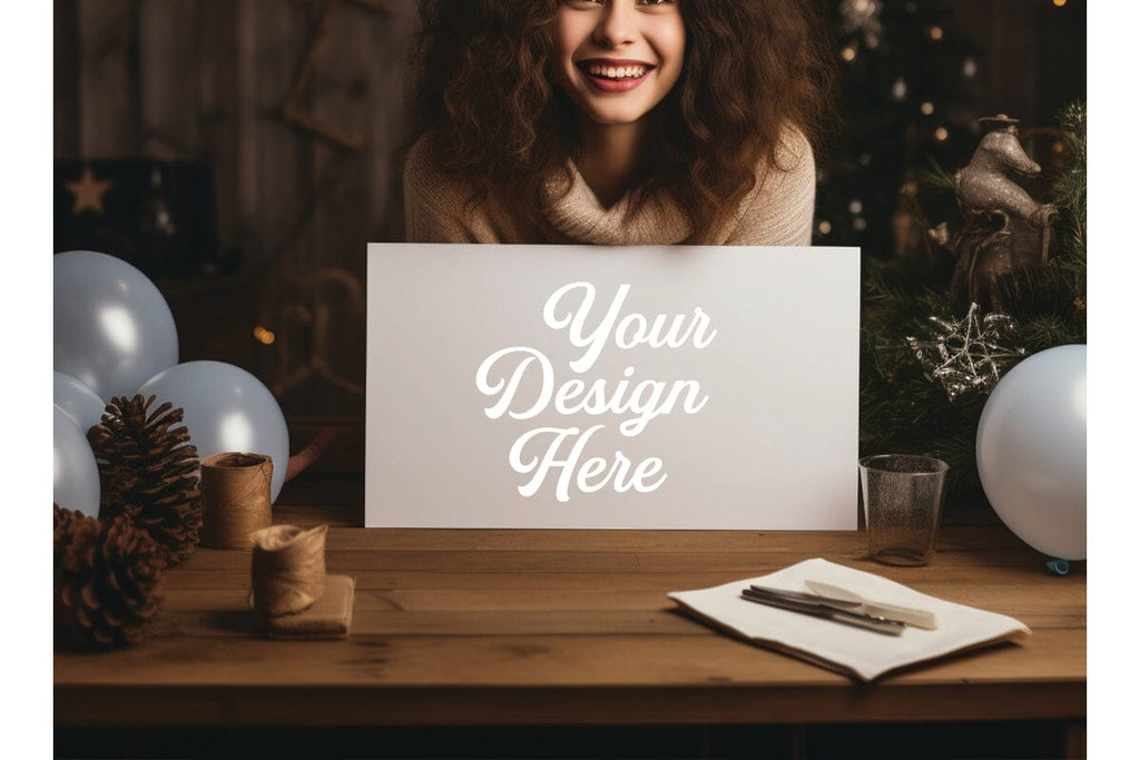 Happy New Year Mockups, New Year Mockup, Happy New Year Girl Mockups ...