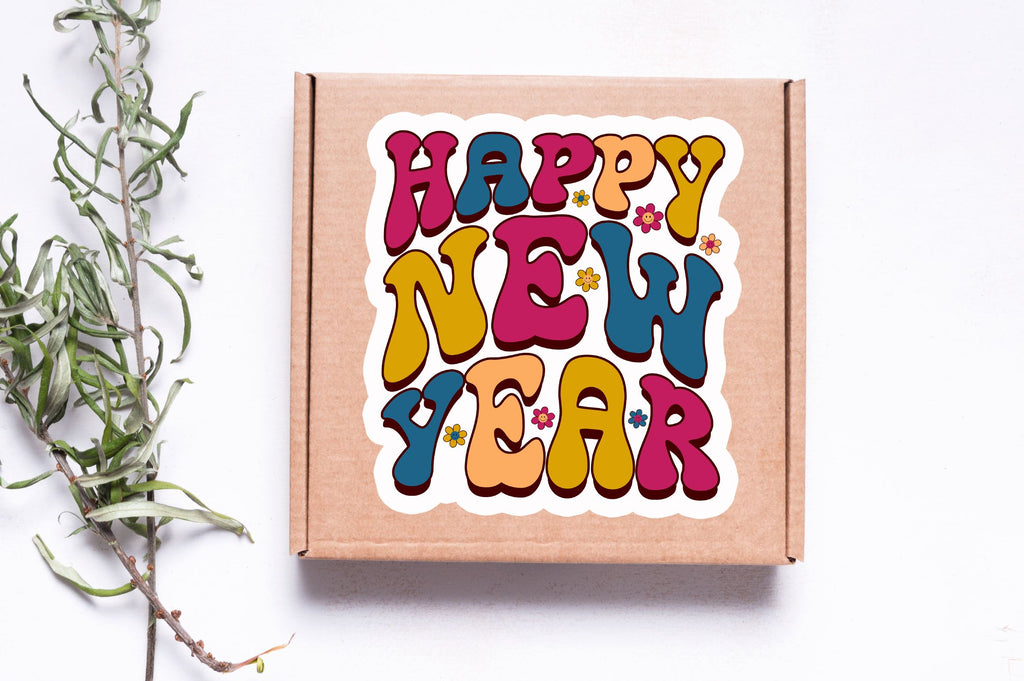 Happy new year Sticker Design - So Fontsy