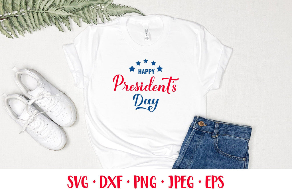 Happy Presidents Day. American holiday. Patriotic design SVG - So Fontsy