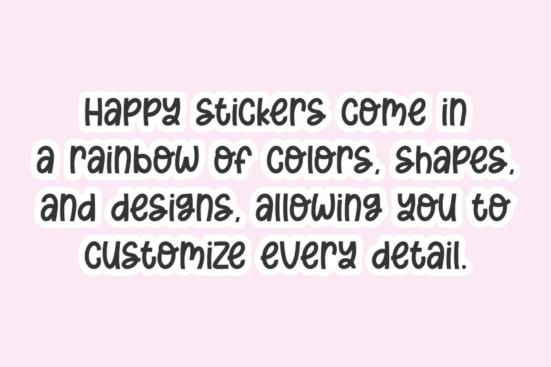 Happy Sticker - Cute Kids Font - So Fontsy
