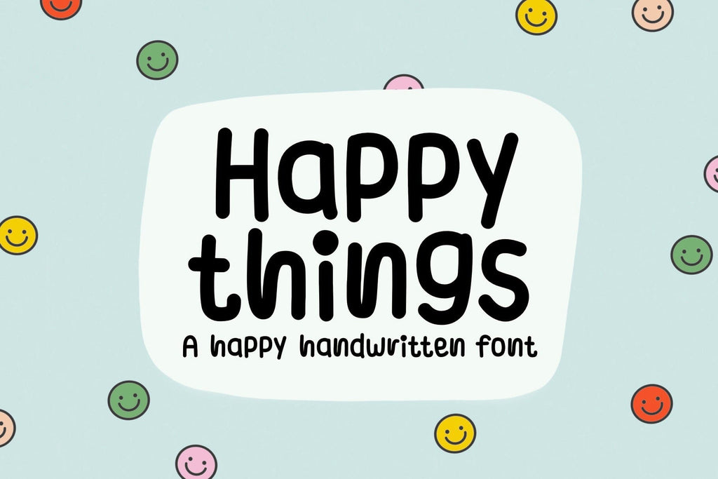 Happy Things - Cute Font - So Fontsy