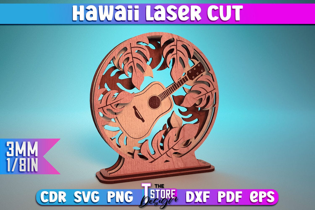 Hawaii Laser Cut | Summer Laser Design | Hawaii CNC Files - So Fontsy
