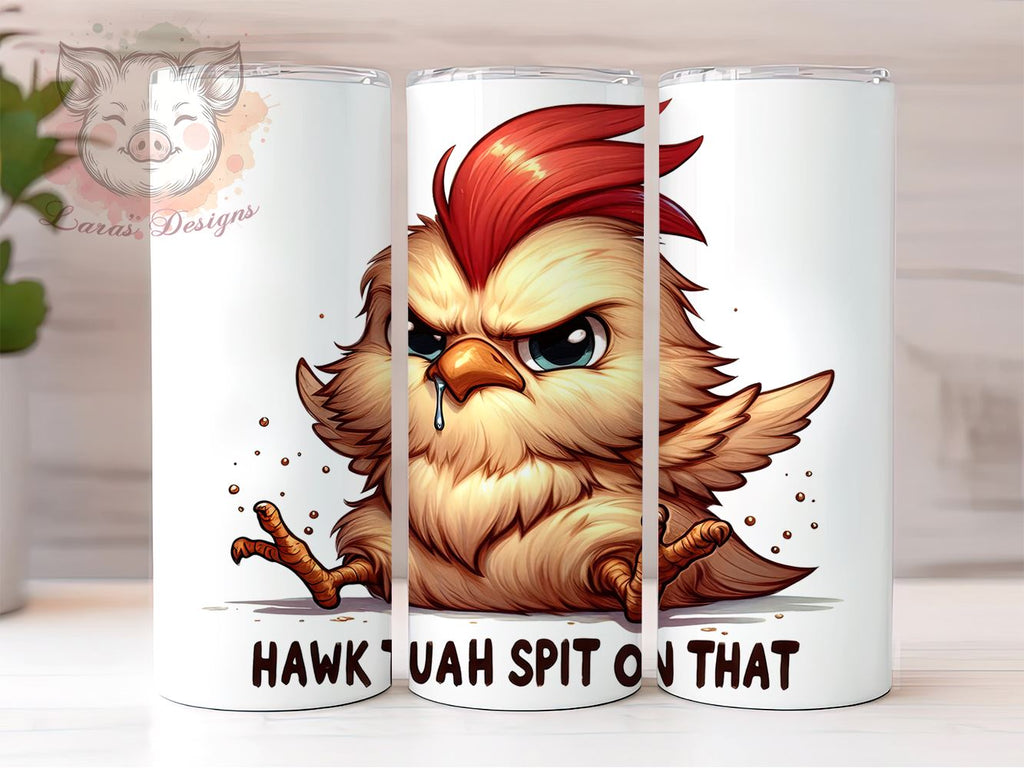 Hawk Tuah 20 oz Skinny Tumbler Sublimation Design, Straight & Tapered ...