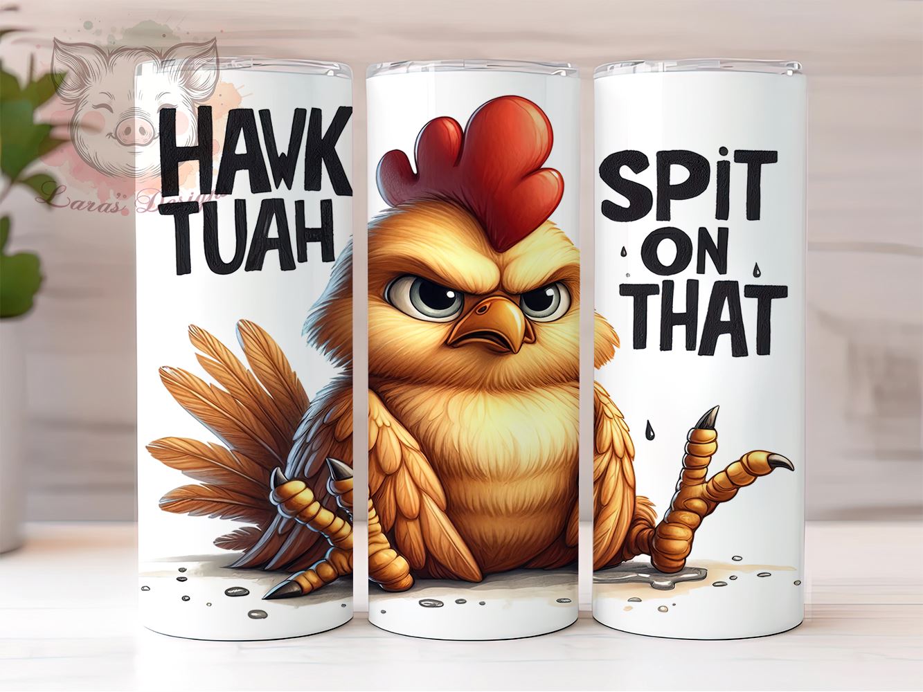 Hawk Tuah 20 oz Skinny Tumbler Sublimation Design, Straight & Tapered ...