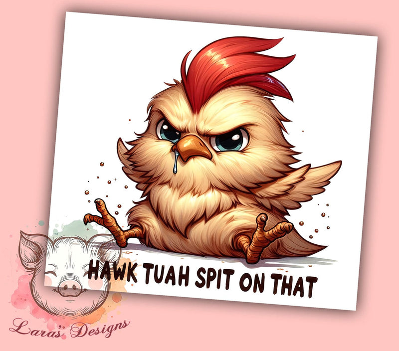 Hawk Tuah 20 oz Skinny Tumbler Sublimation Design, Straight & Tapered ...