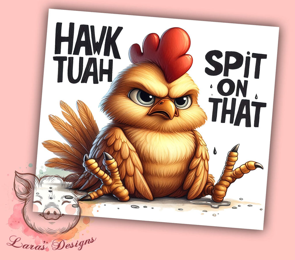 Hawk Tuah 20 oz Skinny Tumbler Sublimation Design, Straight & Tapered ...