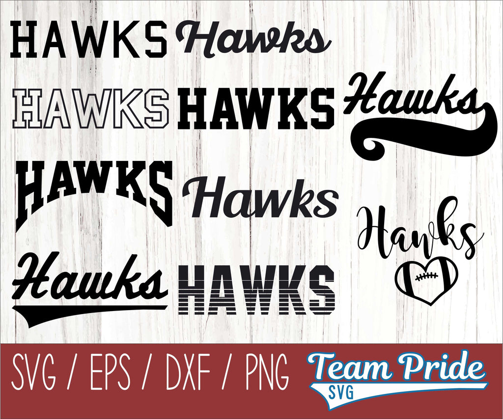 Hawks SVG Bundle Digital Download Printable - SVG, EPS, DXF, PNG - So ...