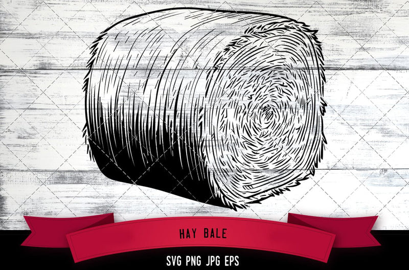 Hay Bale SVG, Farming SVG - So Fontsy