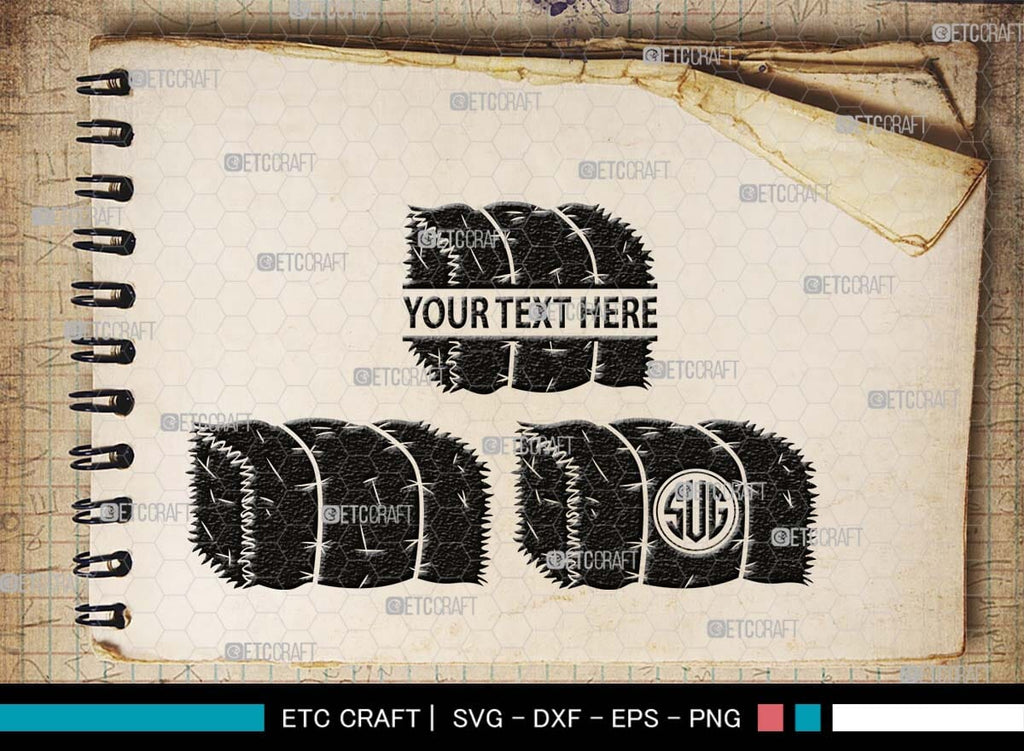 Hay Monogram, Hay Silhouette, Hay SVG, Haystack Svg, Farm Svg, Bale Hay ...