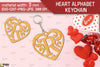 Heart Alphabet Keychain Laser Cut. Letter R. Valentine Monogram SVG ...
