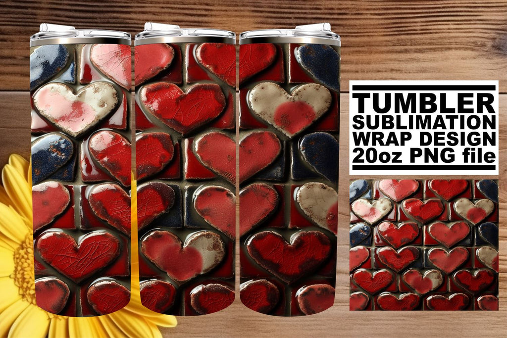 Heart Pattern Sublimation - So Fontsy