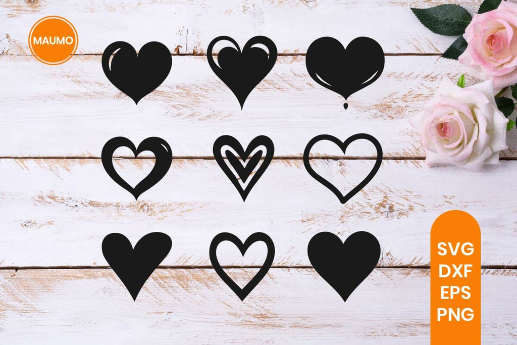 Heart svg clipart bundle - So Fontsy