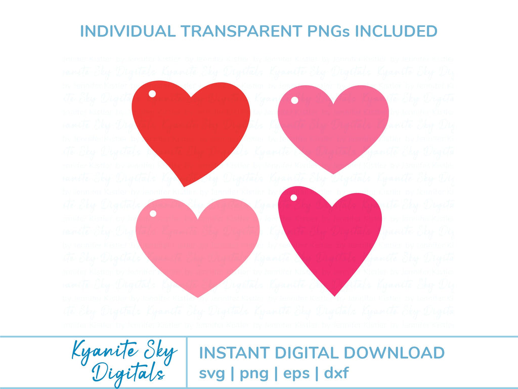 Heart Tags SVG heart shape gift tag cut files - So Fontsy