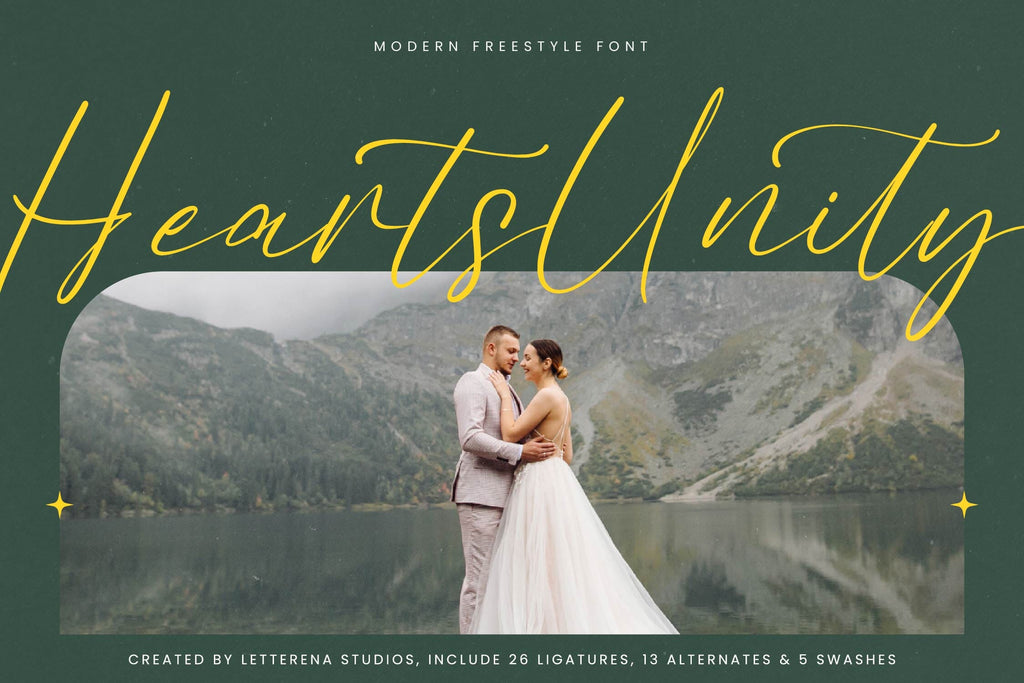 Hearts Unity - Modern Freestyle Font - So Fontsy