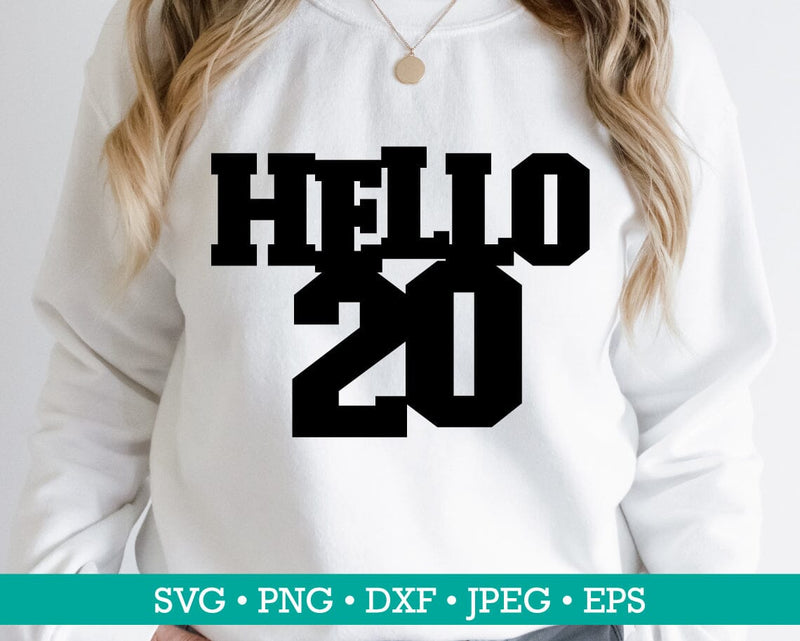 Hello 20 cake topper svg, Cake topper svg, Birthday cake topper svg ...