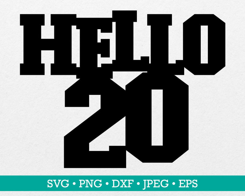 Hello 20 cake topper svg, Cake topper svg, Birthday cake topper svg ...