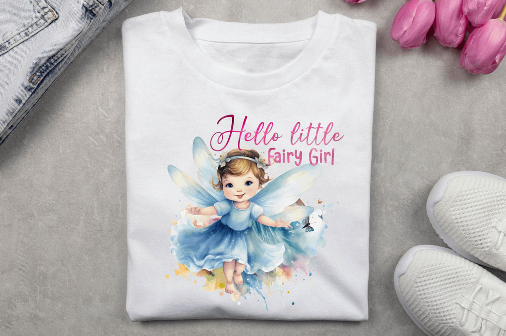 Hello little fairy girl Sublimation Design - So Fontsy