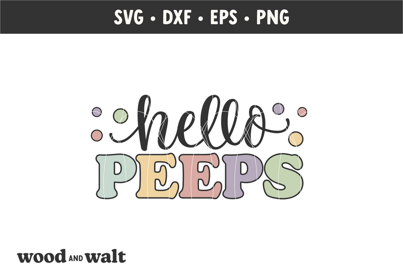 Hello Peeps SVG | Easter Door Hanger SVG - So Fontsy