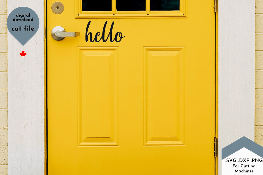 Hello Script SVG Cut File Freebie - So Fontsy