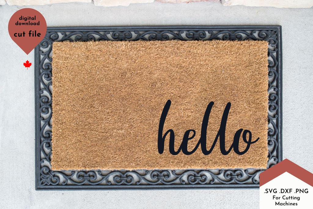 Hello Script SVG Cut File Freebie - So Fontsy