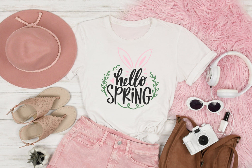 Hello Spring Bunny SVG - So Fontsy