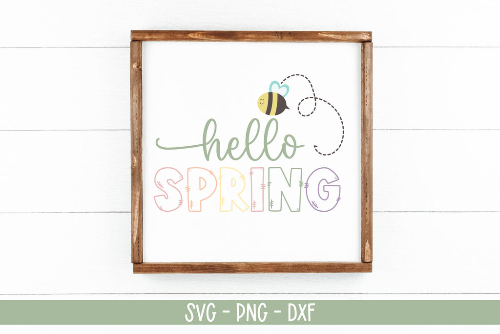 Hello Spring SVG-Cute Spring SVG - So Fontsy