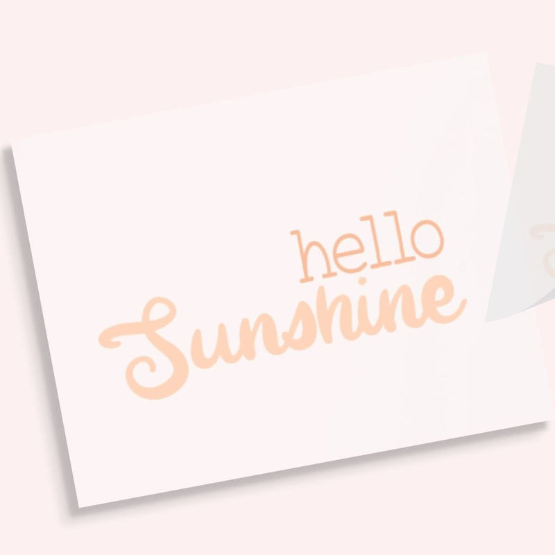 Hello Sunshine DTF Transfer - So Fontsy