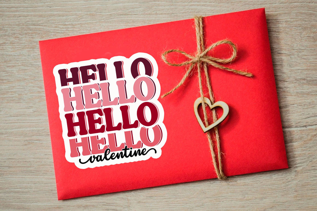 Hello valentine PNG Sticker - So Fontsy
