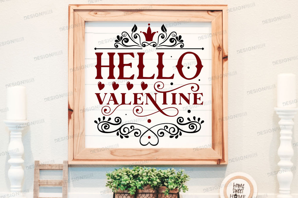 Hello valentine Svg Design - So Fontsy