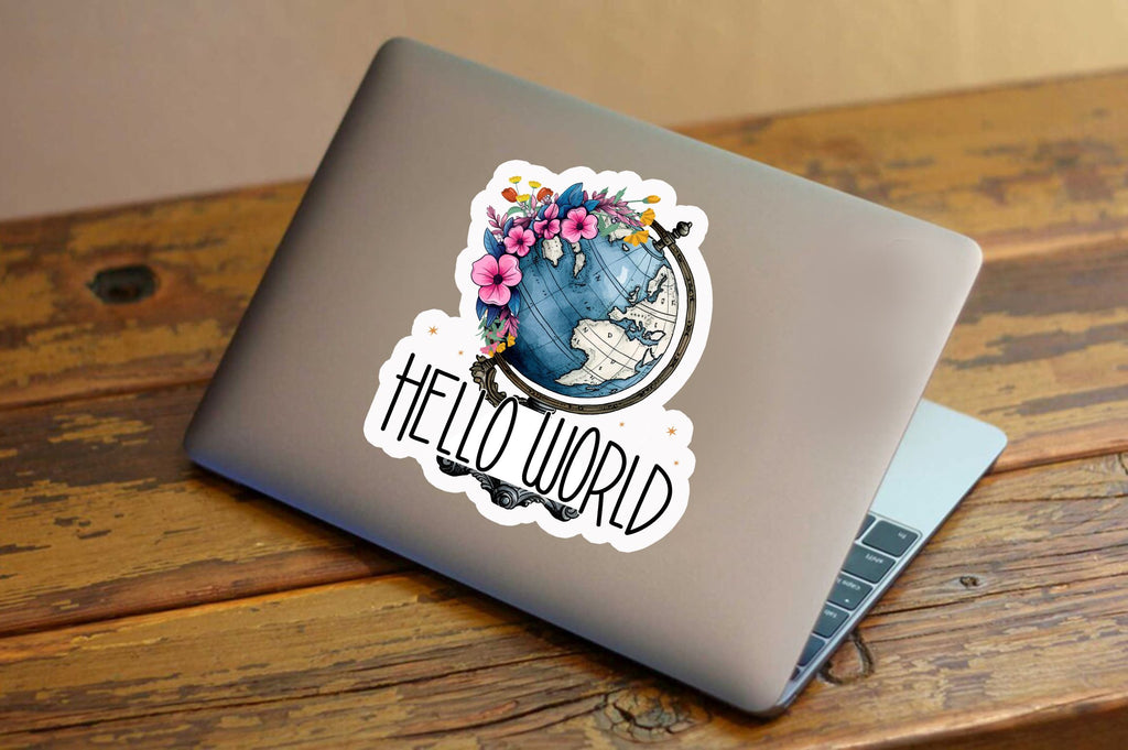 Hello world Sticker Design - So Fontsy