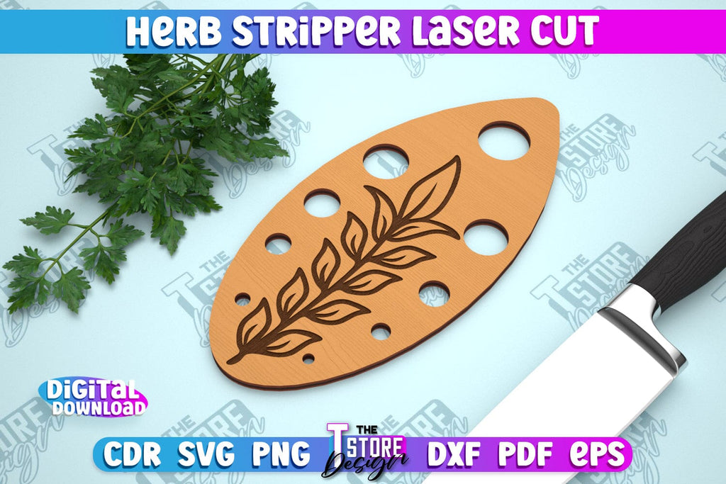 Herb Stripper Laser Cut Bundle | Kitchen Supplies | Herb Remover Design ...
