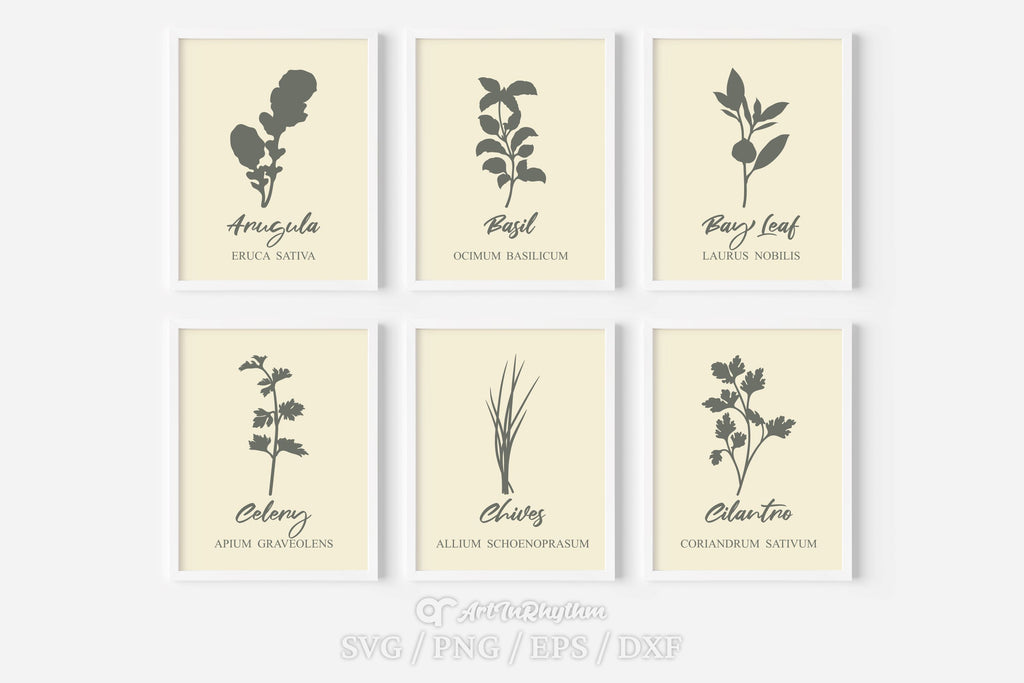 Herb Svg Bundle, Fresh Herbs Svg, Herbs Svg, Kitchen Svg, Farmhouse Svg ...