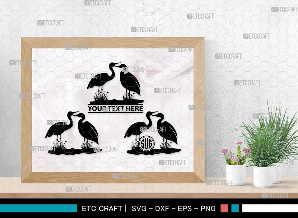 Heron SVG, Heron Silhouette, Bird Svg, Heron Reeds Svg, Lake Reeds Svg ...