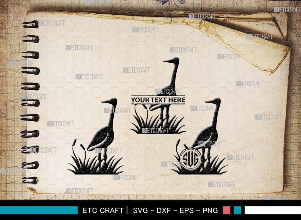 Heron SVG, Heron Silhouette, Bird Svg, Heron Reeds Svg, Lake Reeds Svg ...