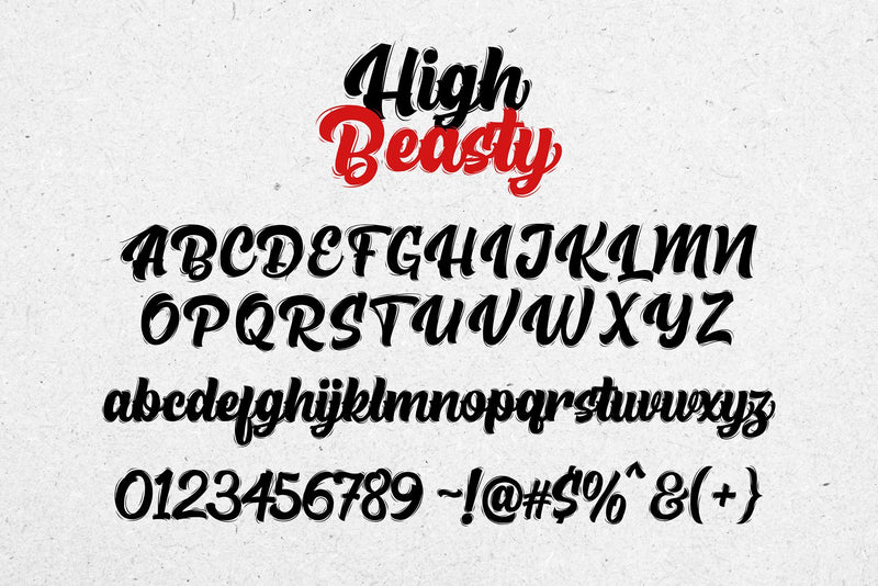 High Beasty - Extremely Strong Typeface - So Fontsy