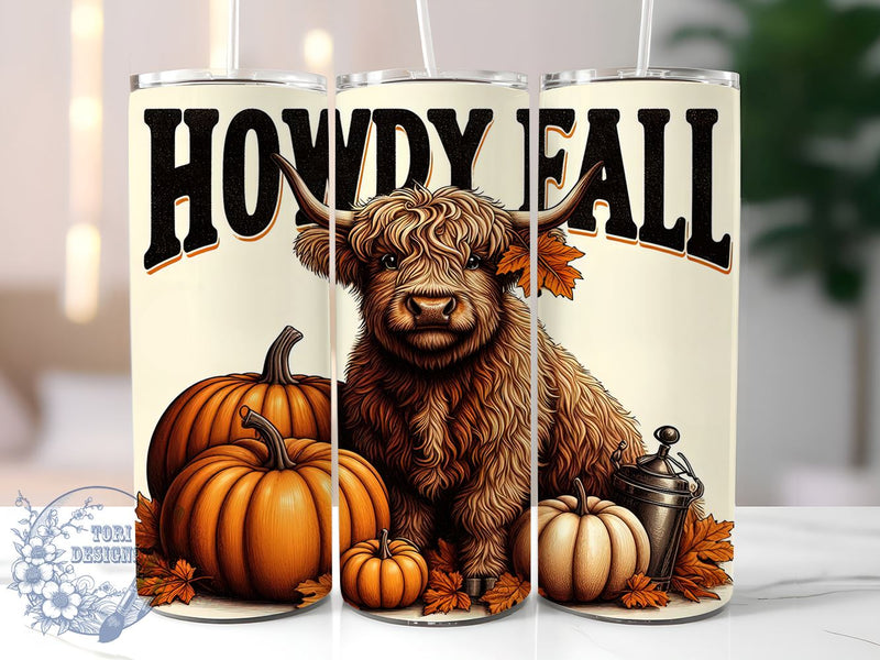 Highland Cow, Fall Decor, Tumbler Design, PNG File, Sublimation Art ...